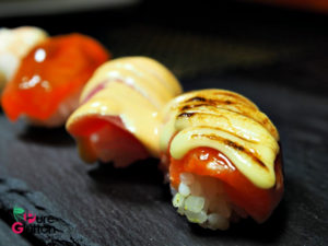 mentaiko sushi - PureGlutton
